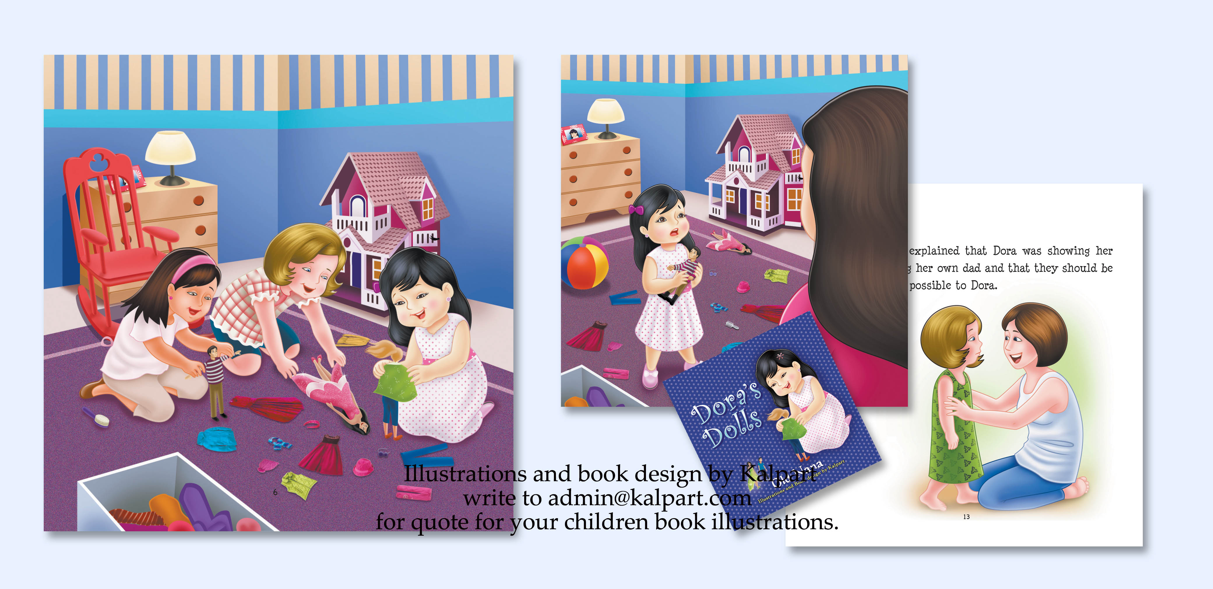 Book Design And Layout Children Caricature From Photo Book Cover 